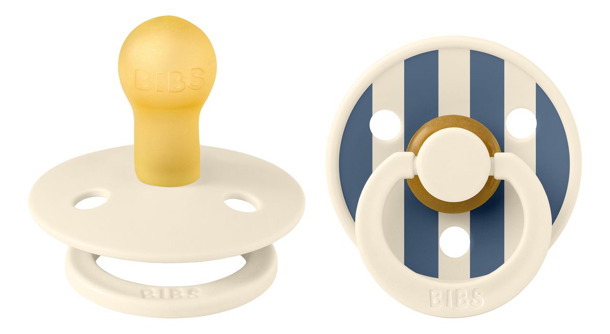 Køb BIBS Studio Colour Pin Latex Ivory Steel Blue Mix 2 pak