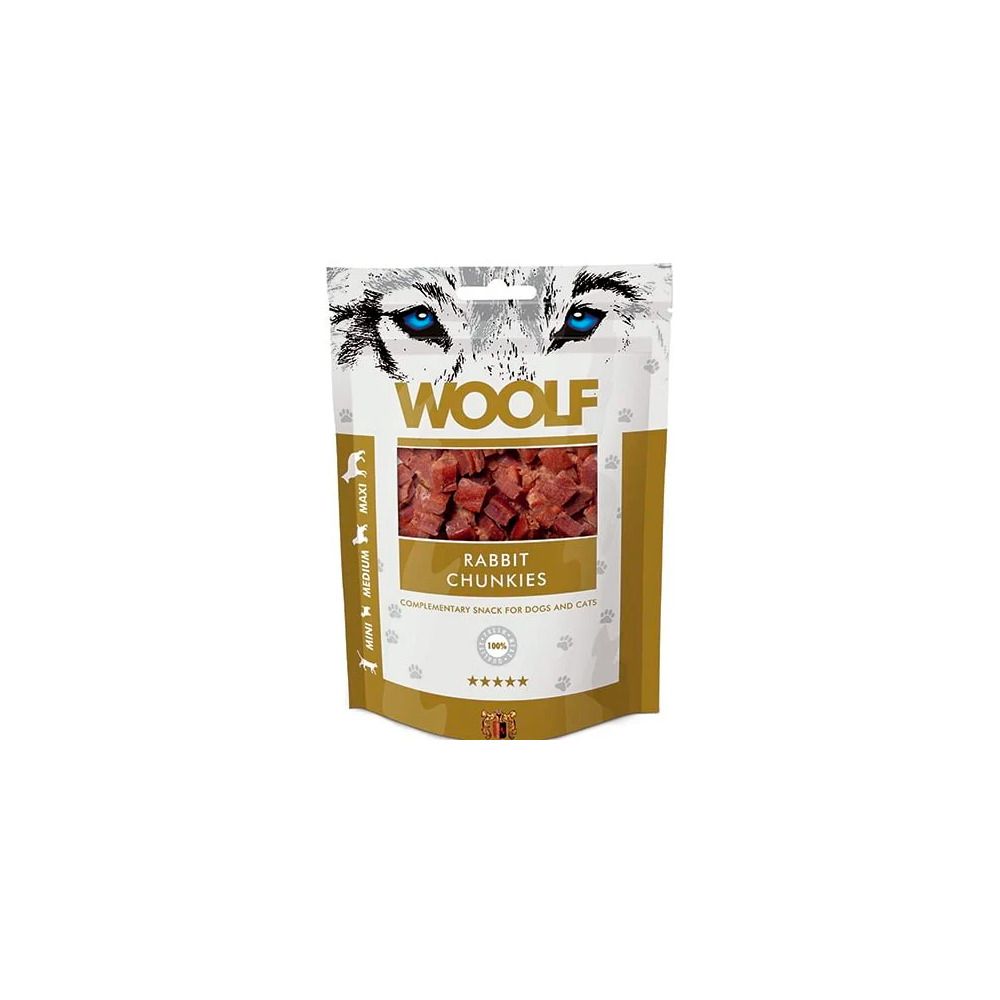 Køb Woolf Rabbit Chunkies - 100 g. billigt hos Med24.dk