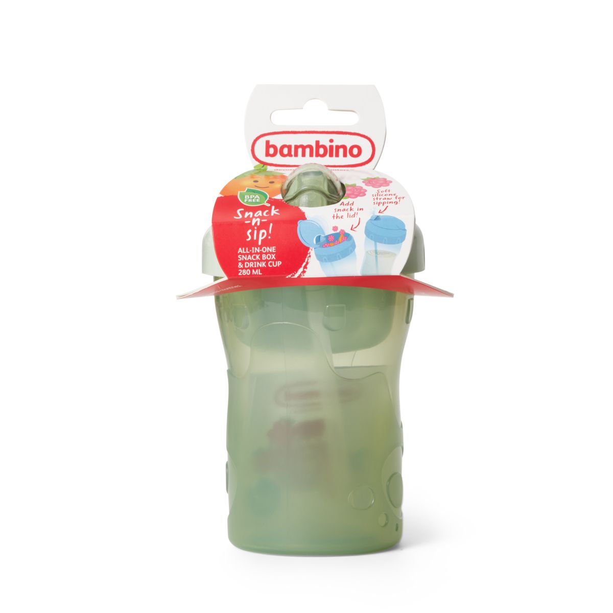 Køb Bambino Snack and Sip Kop 280 ml - 1 stk. hos Med24.dk