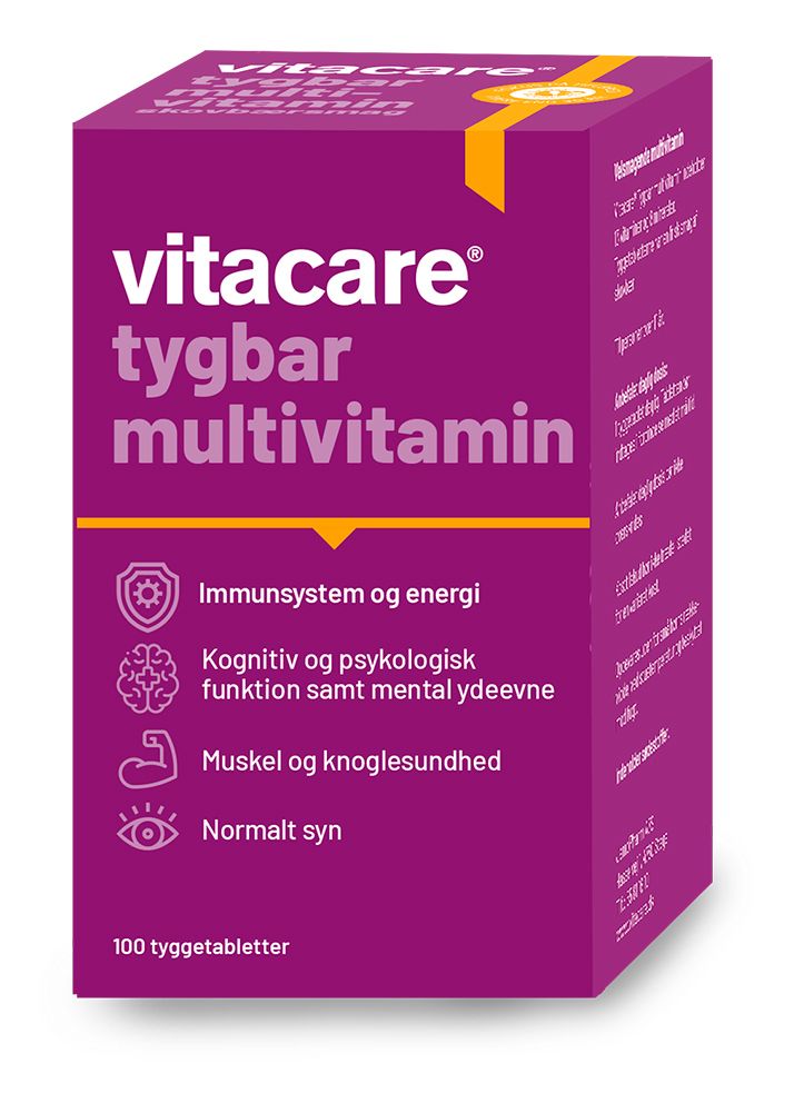 Køb VitaCare Tygbar Multivitamin 100 tab hos Med24.dk