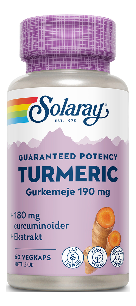 Køb Solaray Turmeric - 60 kaps. billigt hos Med24.dk