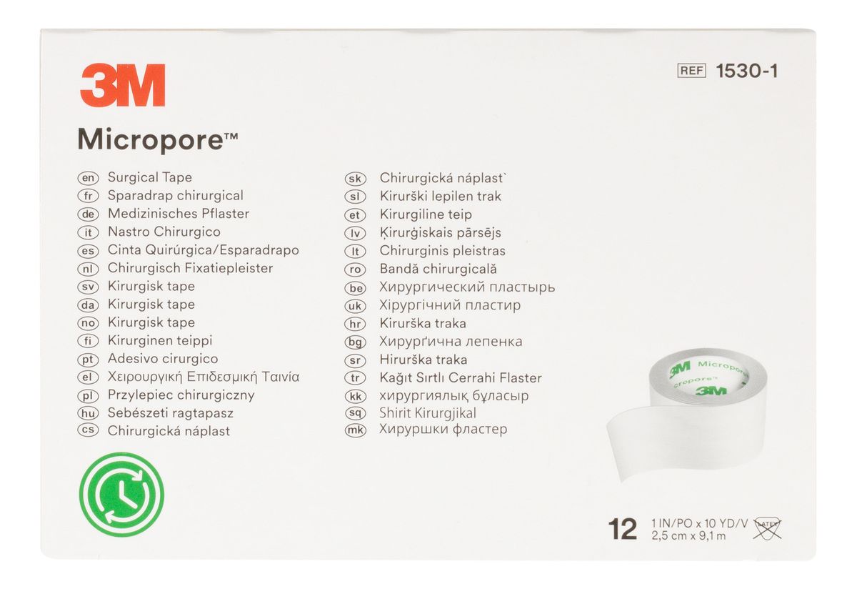 Køb Micropore fikseringstape 12 stk. hos Med24.dk