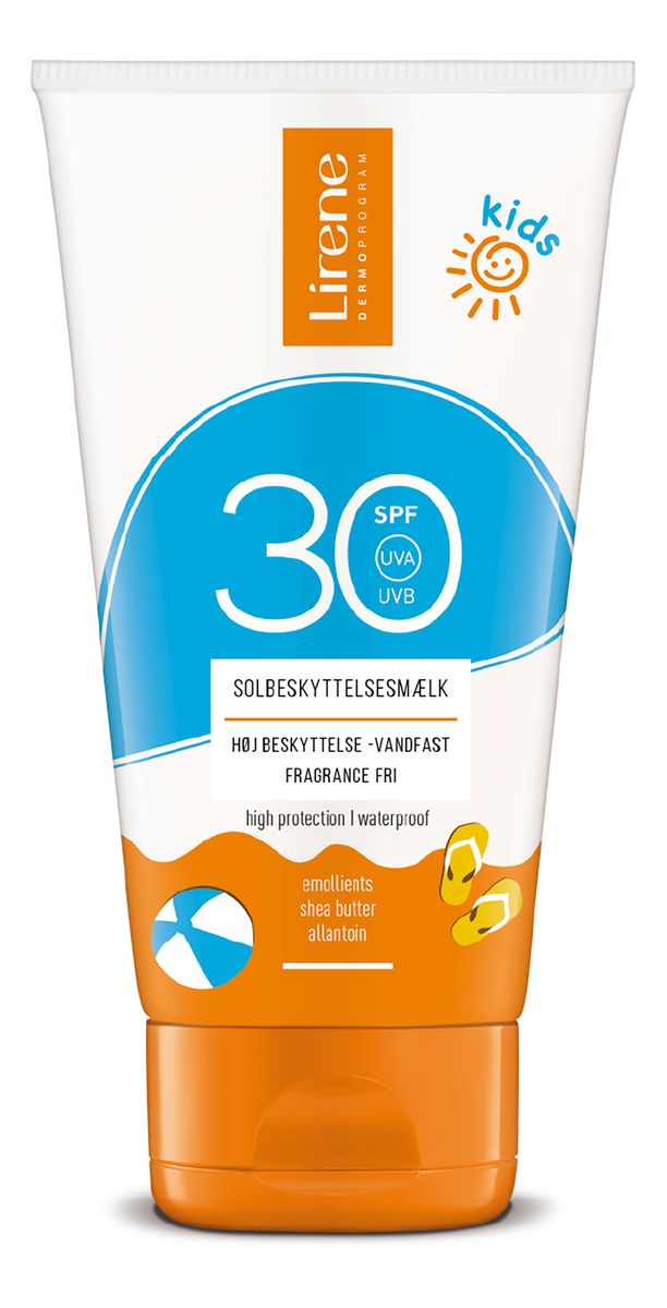 Køb Lirene Sun Protection Milk Kids SPF 30 - 150 ml. | Med24.dk