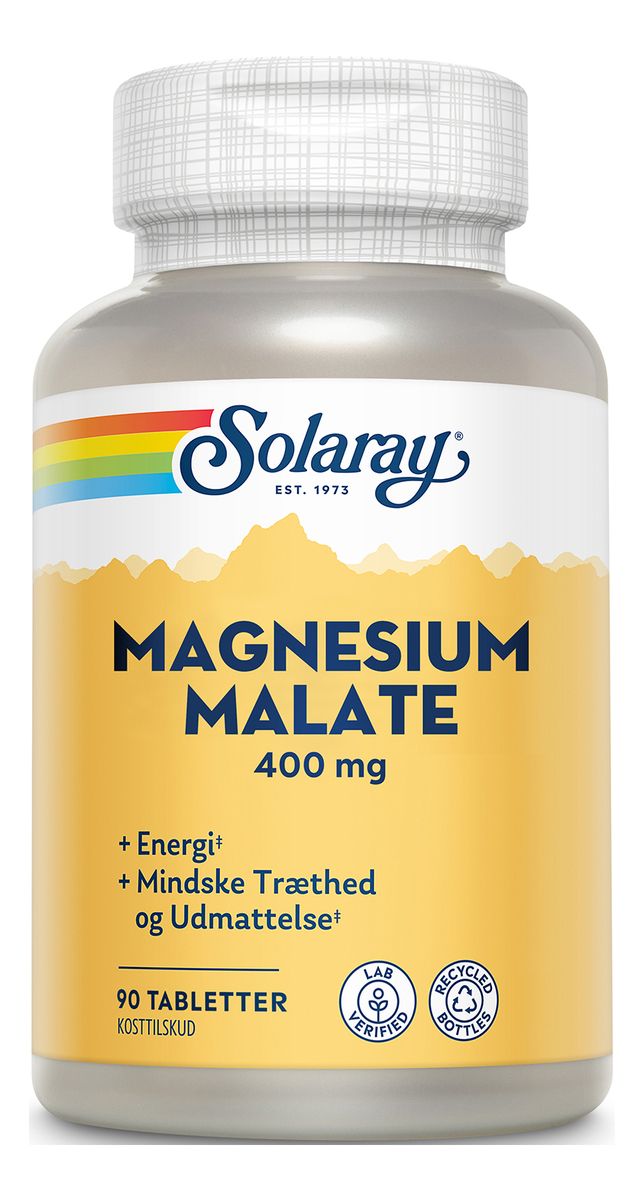 Køb Solaray Magnesium Malate - 90 tabl. - billigt hos Med24.dk