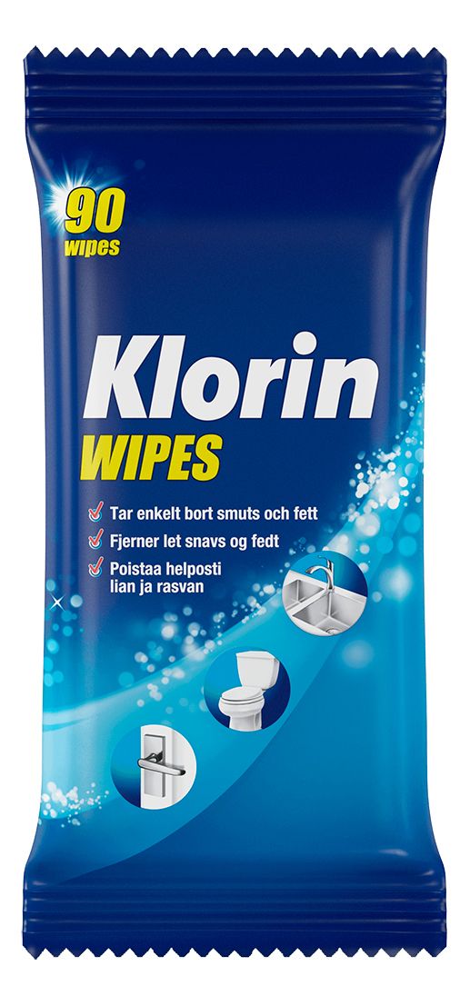 Køb Klorin Klassisk Wipes - 90 stk. billigt hos Med24.dk