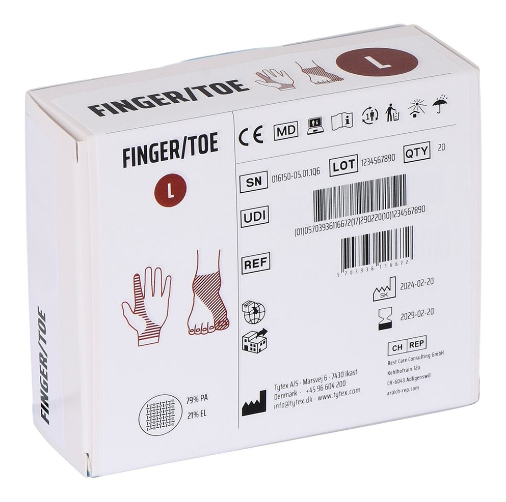 Carefix fingerforbinding (large/brun) - 20 stk - Med24.dk