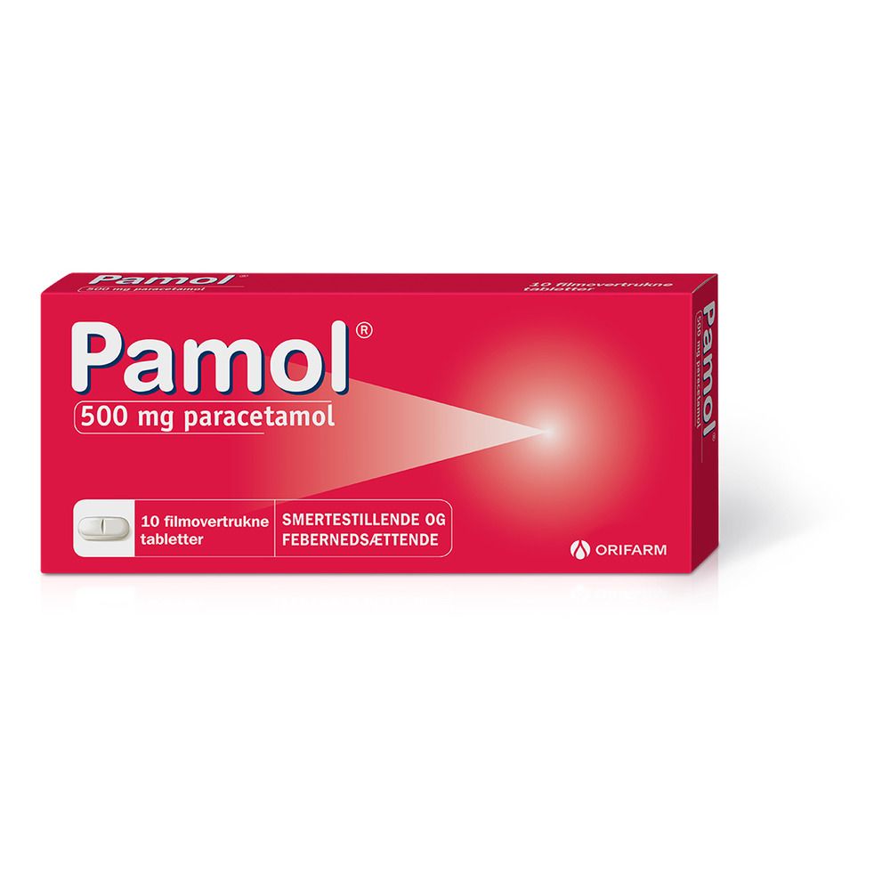 Pamol 500 mg | 10 tabletter | Køb hos Med24.dk