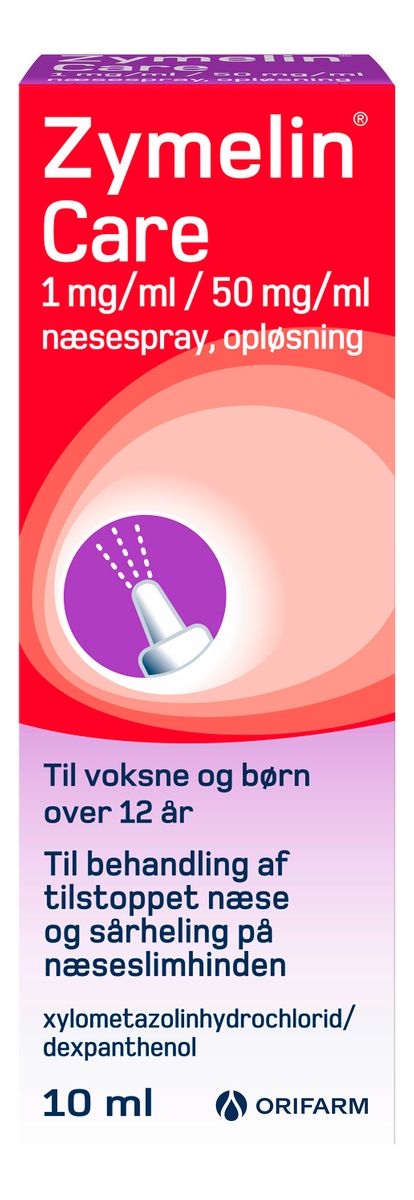 Køb Zymelin Care næsespray 1 + 50 mg/ml - 10 ml. hos Med24.dk