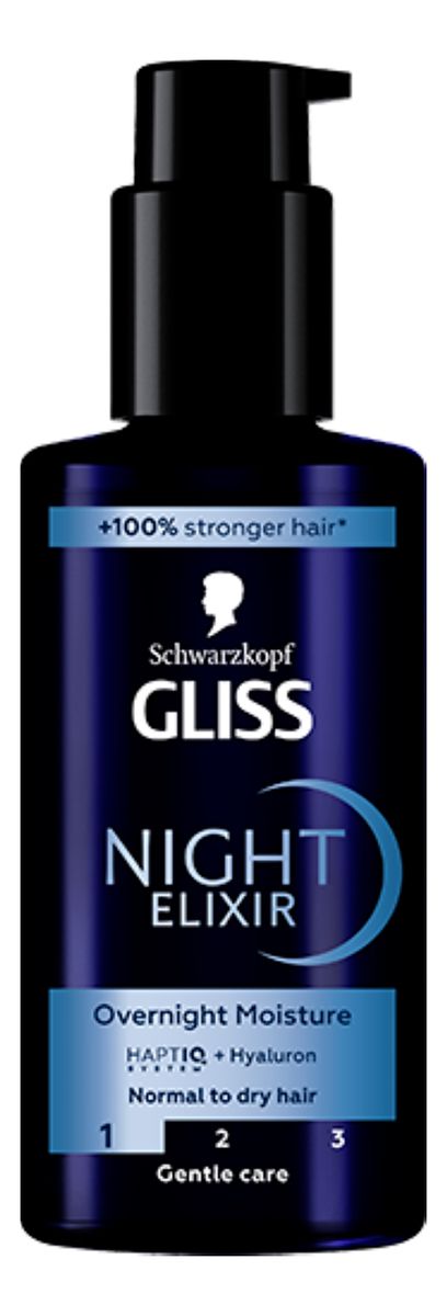 Køb Schwarzkopf Gliss Night Elixir Aqua Revive - 100 ml. | Med24.dk
