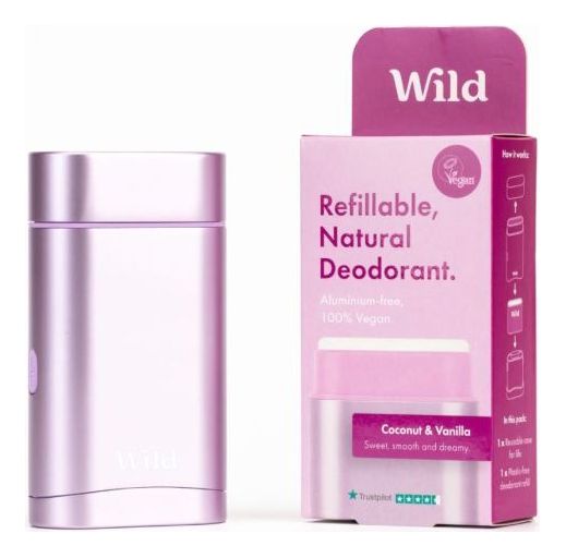 Køb Wild Refillable Natural Deodorant Coconut & Vanilla | Med24.dk