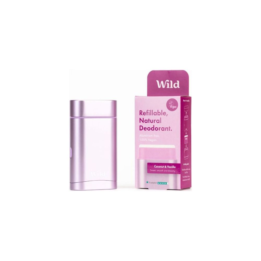 Køb Wild Refillable Natural Deodorant Coconut & Vanilla | Med24.dk