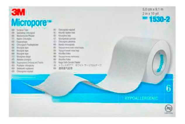 Micropore M3 Fikseringstape 5 cm x 9 m - 6 stk. - Med24.dk