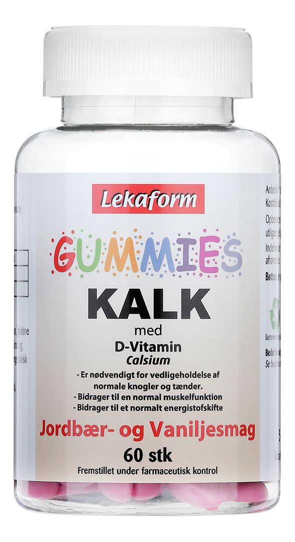 Køb Lekaform Gummies Kalk + D-Vitamin - 60 stk. hos Med24.dk