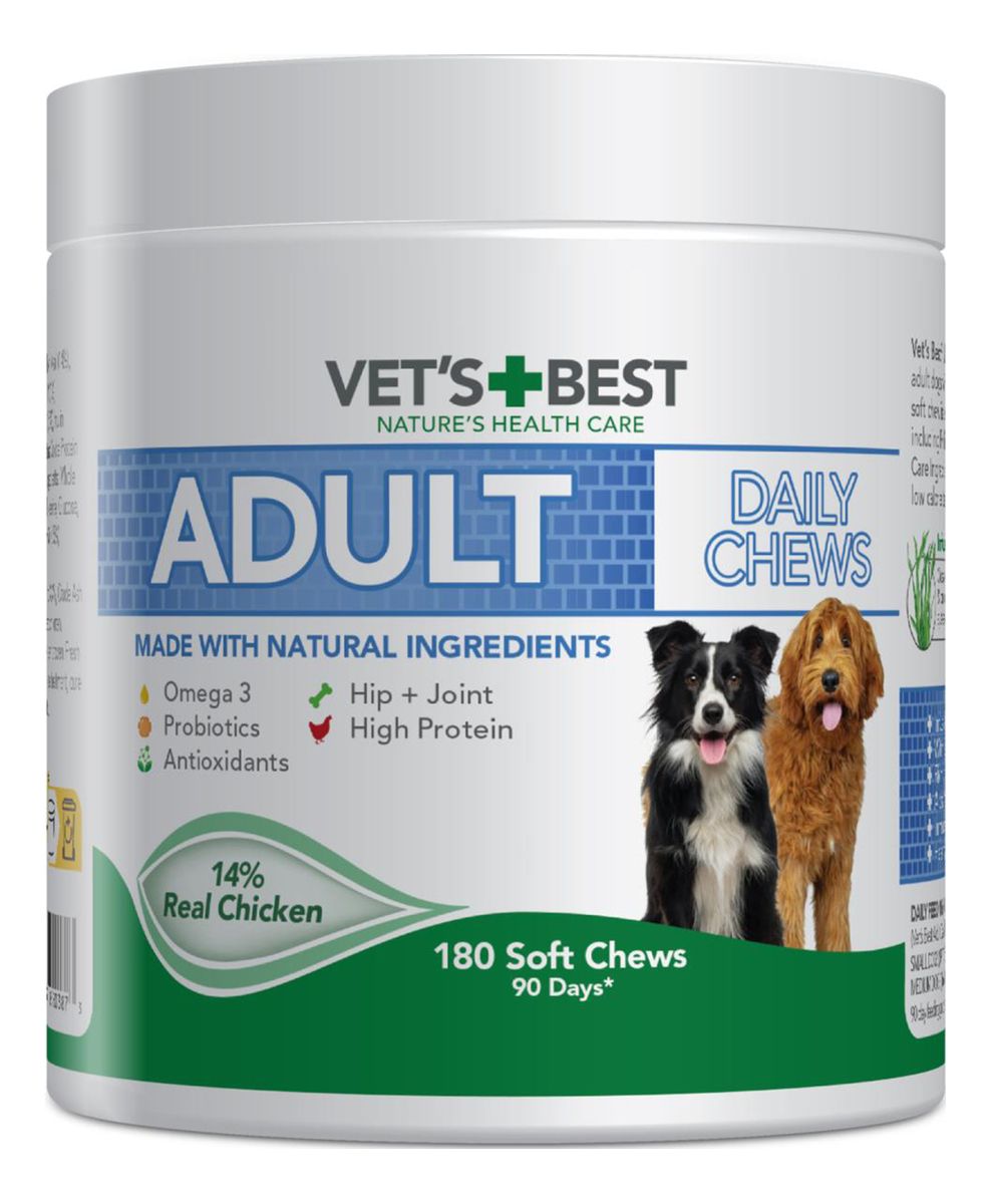 Køb Vets Best Daily Chews, Adult - 180 stk. billigt hos Med24.dk