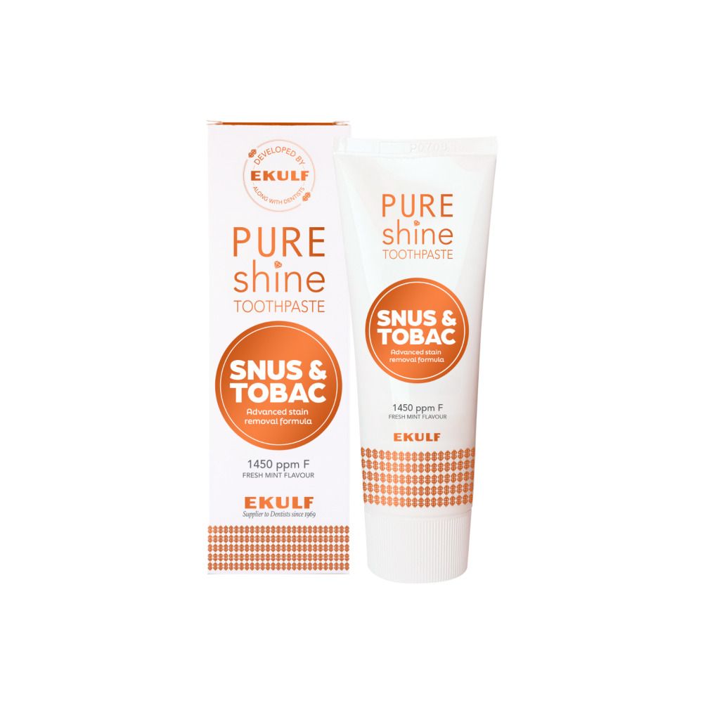 Køb Ekulf Pure Shine Snus & Tobac Toothpaste - 75 ml. | Med24.dk