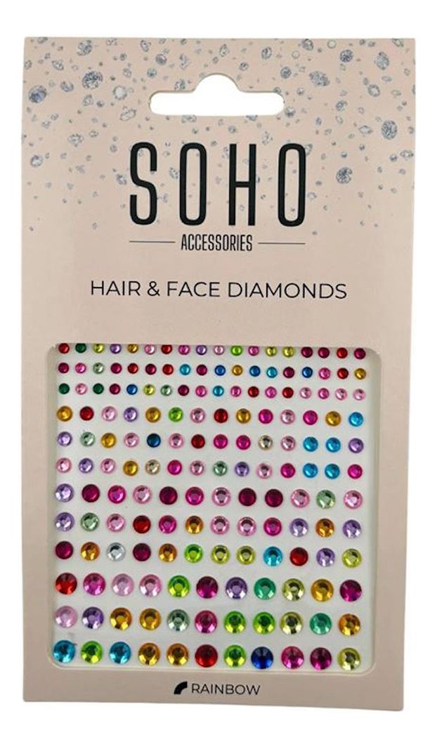 Køb SOHO Hair & Face Diamonds Rainbow - 216 stk. hos Med24.dk