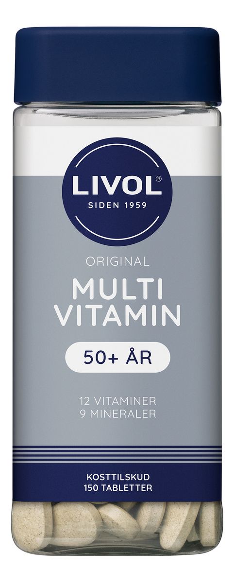 Køb Livol Multivitamin 50+ - 150 tabl. - billigt hos Med24.dk