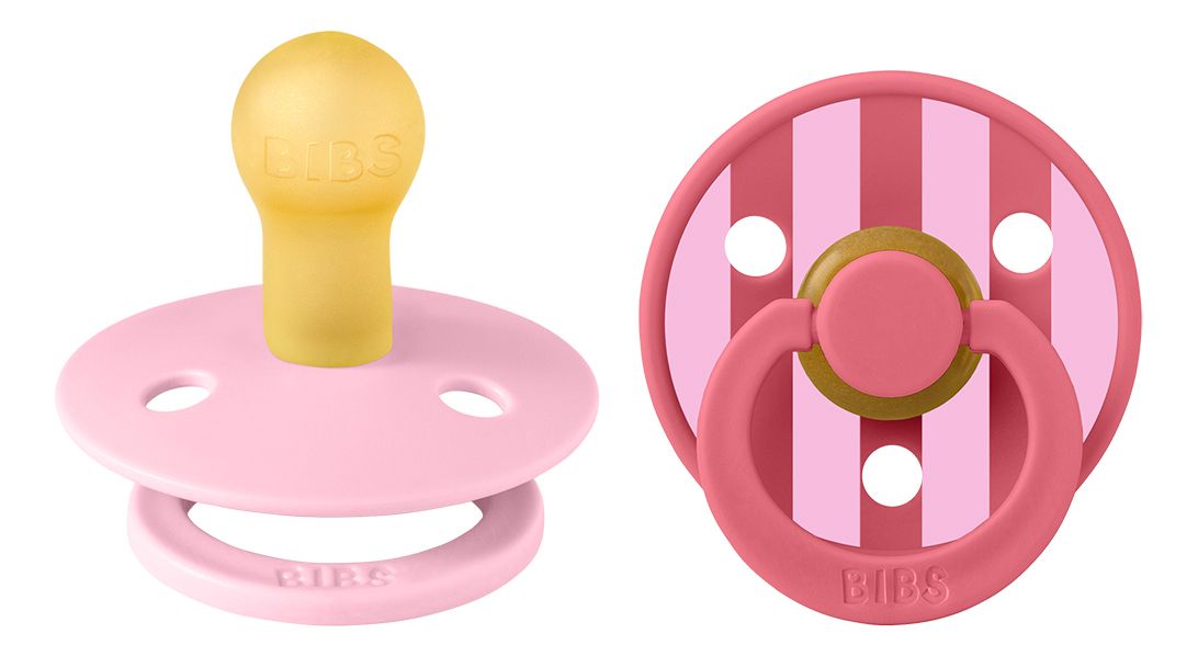 BIBS Studio Colour Block Latex Baby Pink Coral Mix | Med24.dk