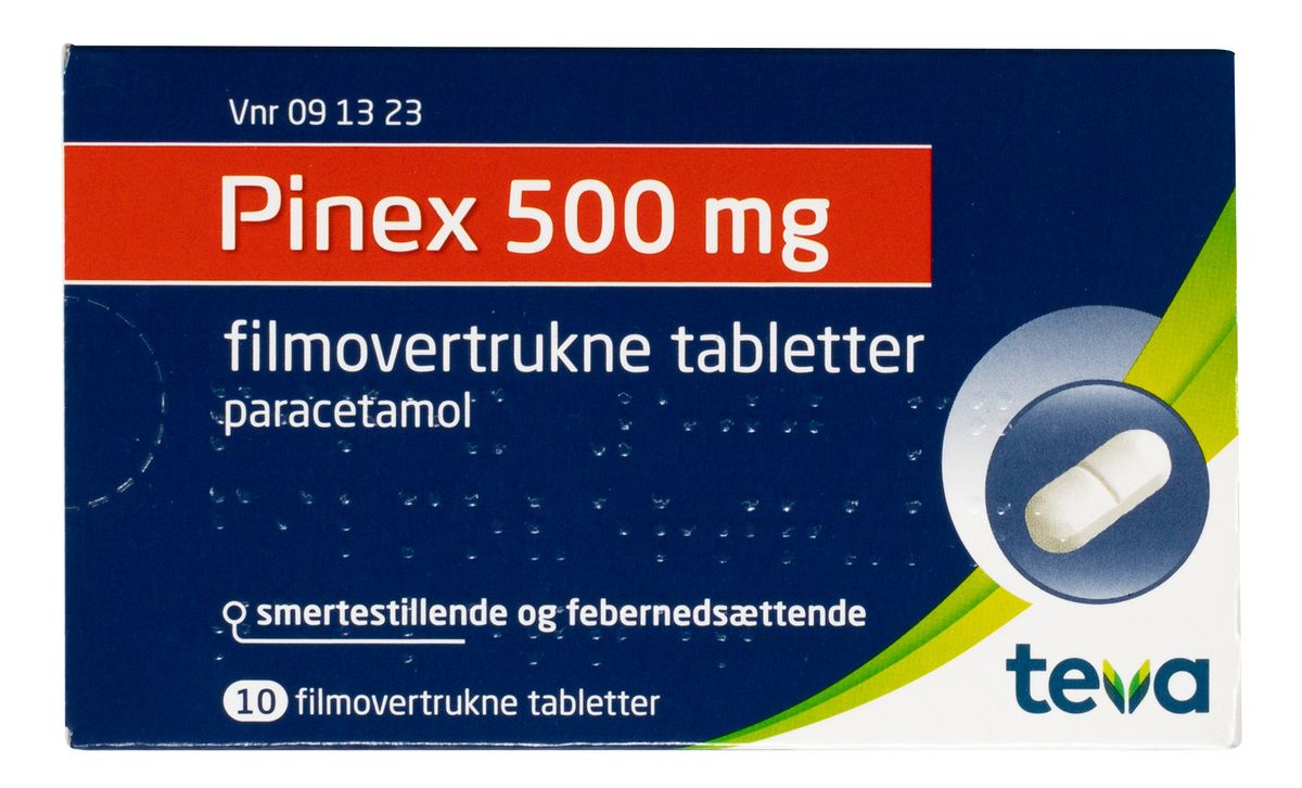 Pinex 500 mg - 10 tabletter - Med24.dk