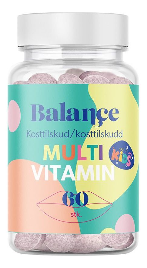 Køb Balance Kids Multivitamin - 60 tyggetabl. | Med24.dk