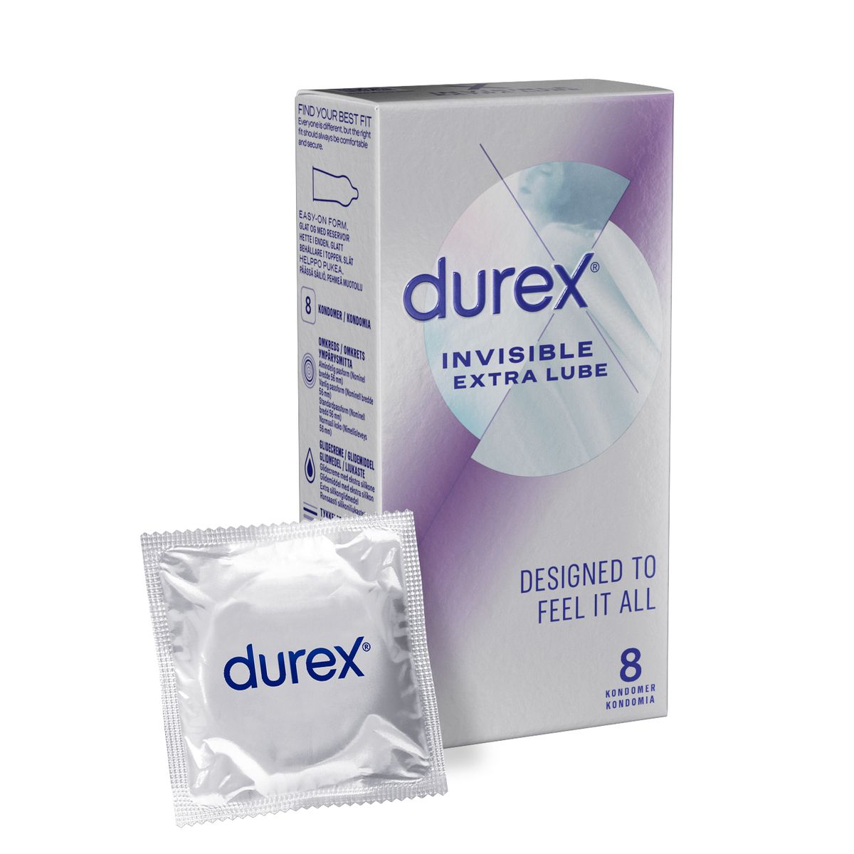 Køb Durex Invisible III Regular Fit - 8 stk. billigt hos Med24.dk