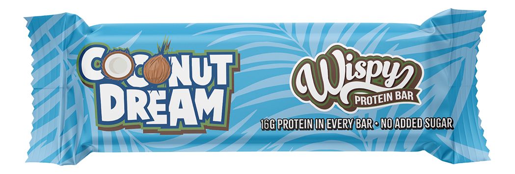 Køb Wispy Protein Bar Coconut Dream - 55 g. | Med24.dk