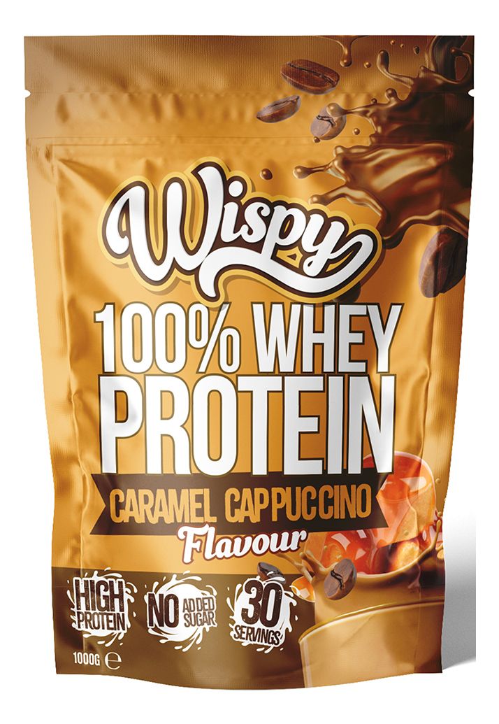 Køb Wispy Whey Caramel Cappuccino - 1000 g. | Med24.dk