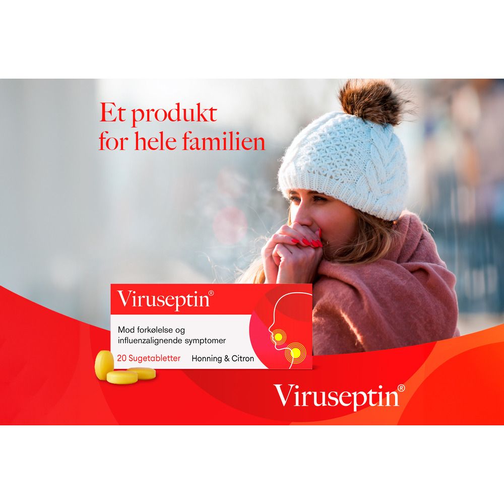 Køb Viruseptin® sugetabletter Honey & Lemon - 16 tabl. hos Med24.dk