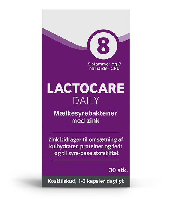 Køb Lactocare Daily m. zink - 30 kapsler hos Med24.dk