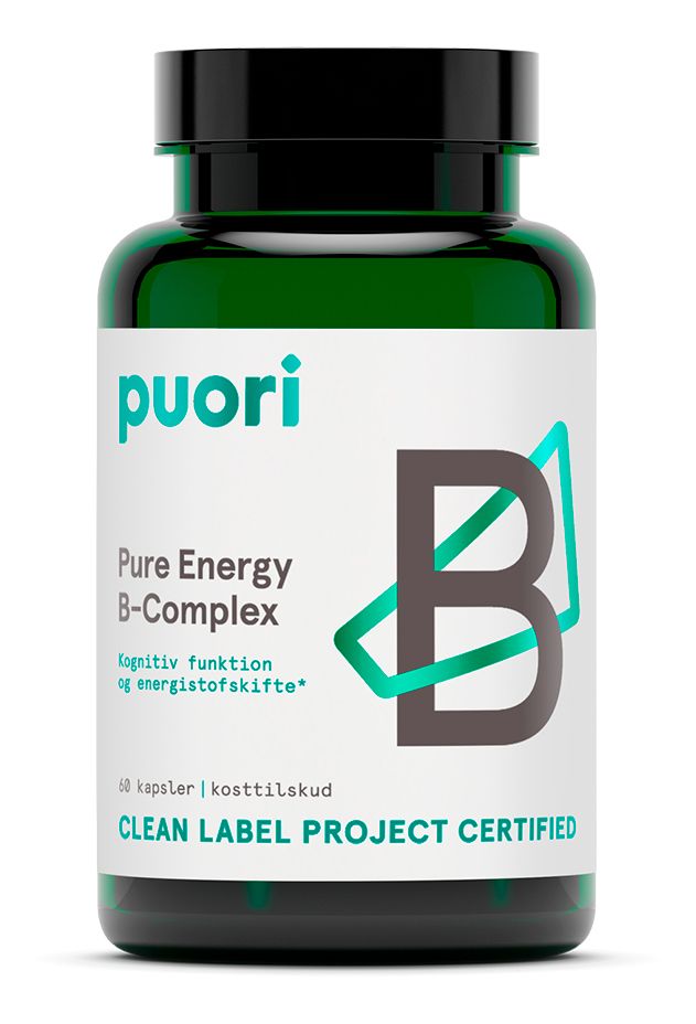 Køb Puori Pure Energy B-Complex - 60 kaps. billigt hos Med24.dk