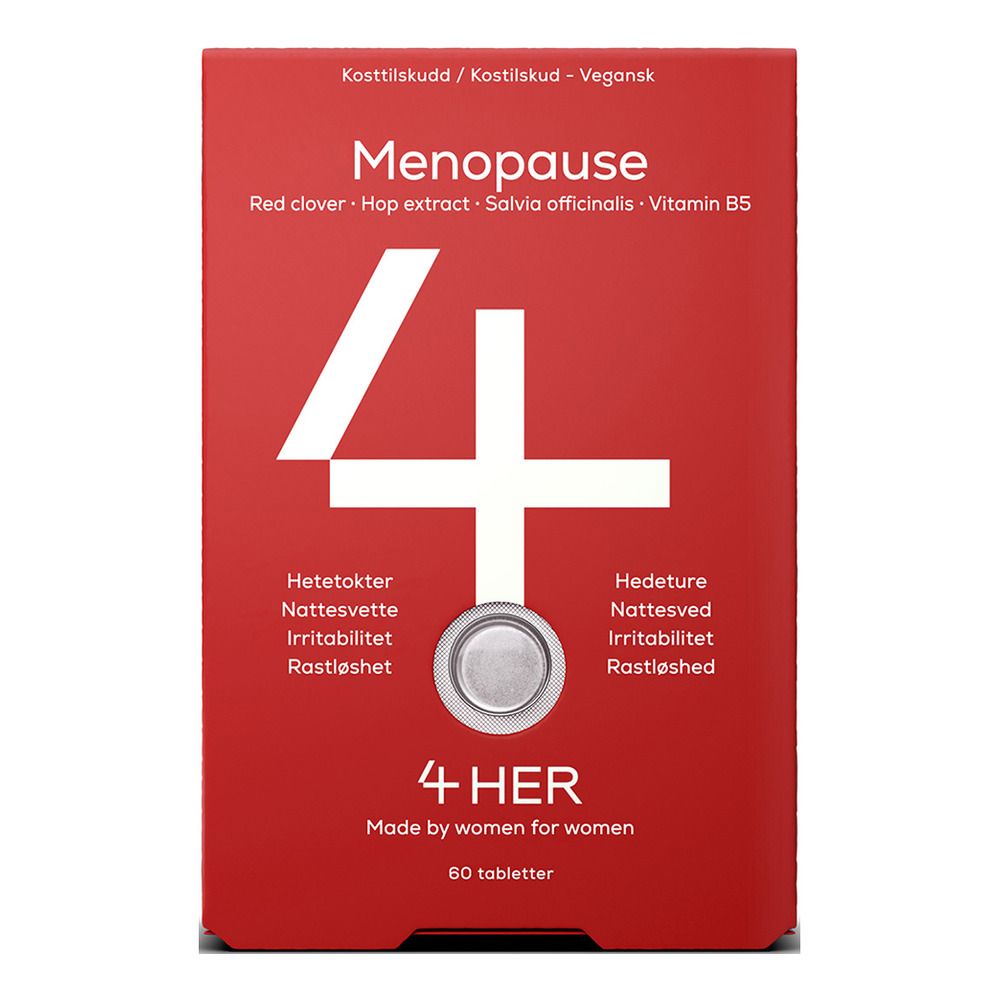 Køb 4HER Menopause - 60 tabl. billigt hos Med24.dk