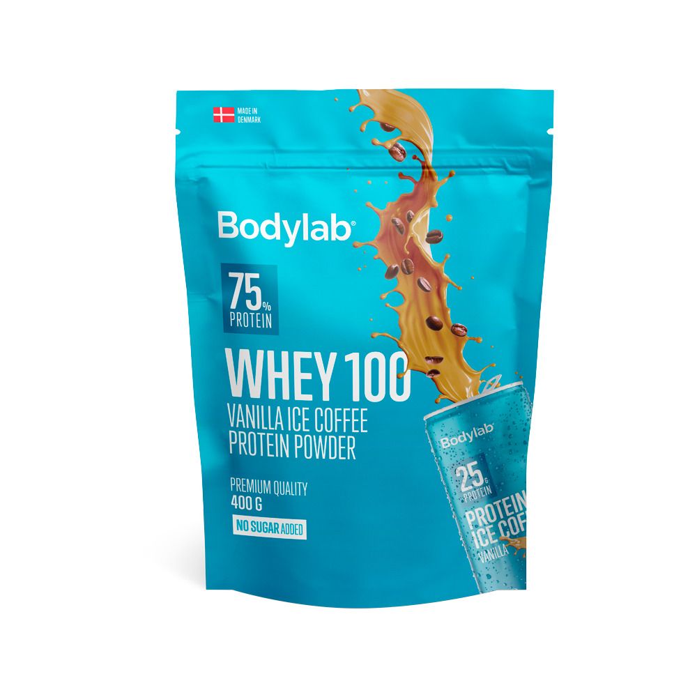 Køb Bodylab Whey 100 Vanilla Iced Coffee - 400 g. billigt hos Med24.dk