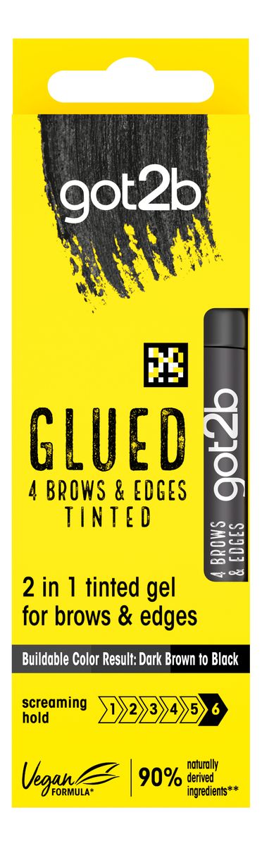 Schwarzkopf Got2b Glued 4 Brows & Edges Tinted Gel Black | Med24.dk