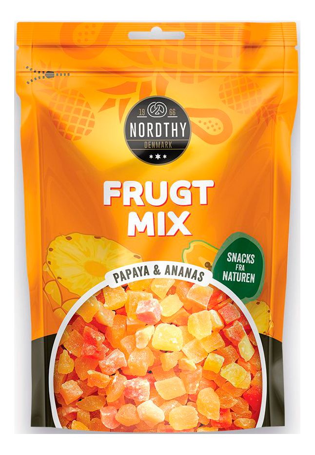 Køb Nordthy Frugtmix med papaya og ananas - 100 g. hos Med24.dk