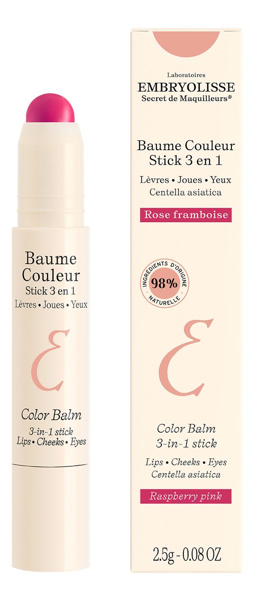 Embryolisse Color Balm 3-In-1 Stick Raspberry Pink - 2,5 ml | Med24.dk