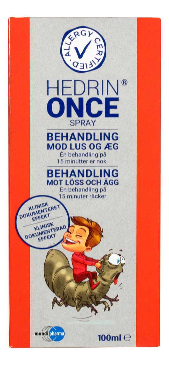 Køb Hedrin Once Spray Gel - 100 ml. billigt hos Med24.dk