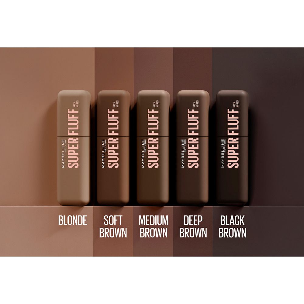 Køb Maybelline Super Fluff Brow Mousse - Flere farver | Med24.dk