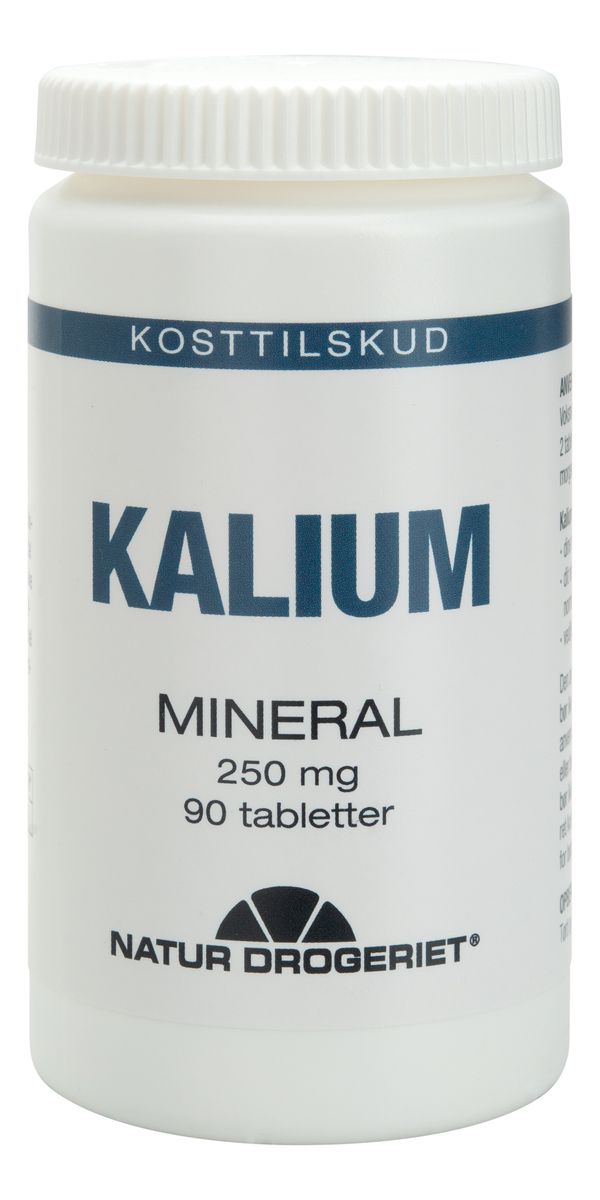 Køb Natur-Drogeriet Kalium 250 mg - 90 tabl. | Med24.dk