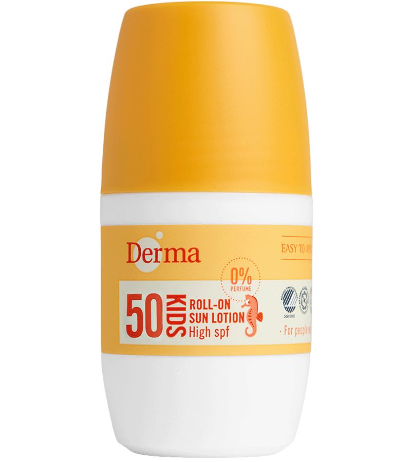 Køb Derma Kids Sollotion Roll-on SPF50 - 50 ml. hos Med24.dk