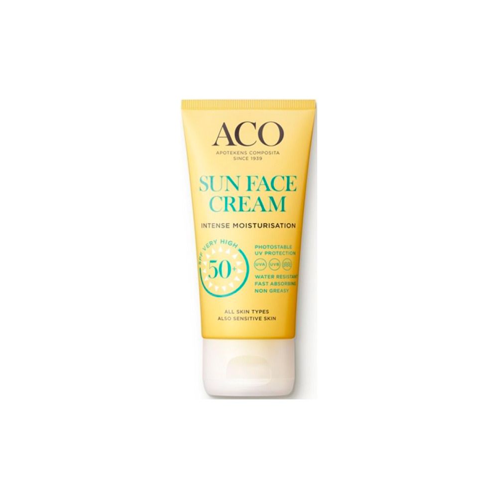 Køb ACO Sun Face Cream SPF50+ - 50 ml. billigt hos Med24.dk