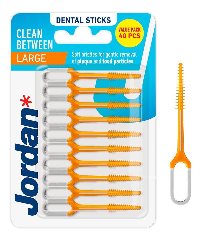 Køb Jordan Dental Sticks Clean Between Large - 40 stk. | Med24.dk