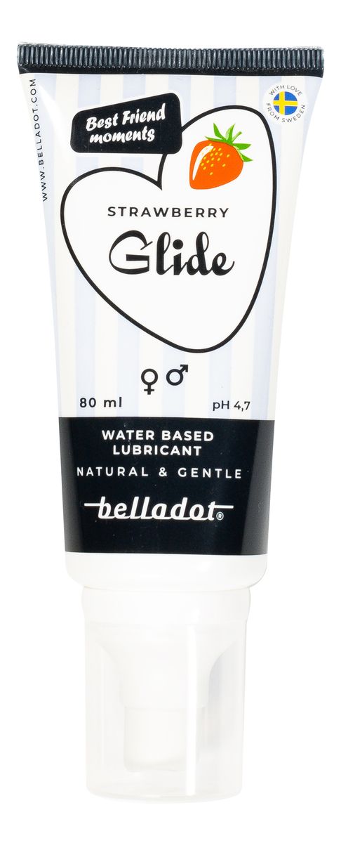 Køb Belladot Glidecreme m. jordbærsmag - 80 ml. billigt hos Med24.dk