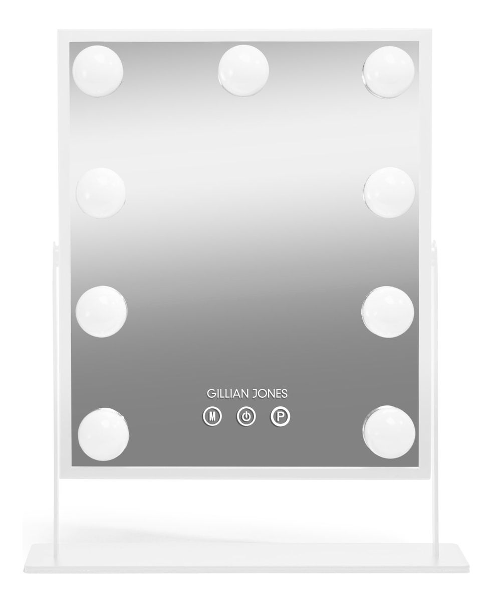 Gillian Jones Makeup Artist Mirror med 9 kraftige LED pærer - Hvid