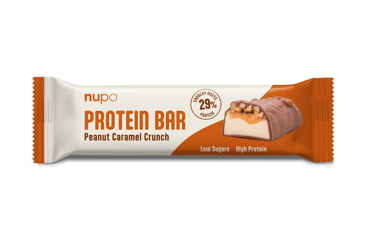 Køb Nupo Protein Bar Peanut Caramel Crunch - 45 g. | Med24.dk