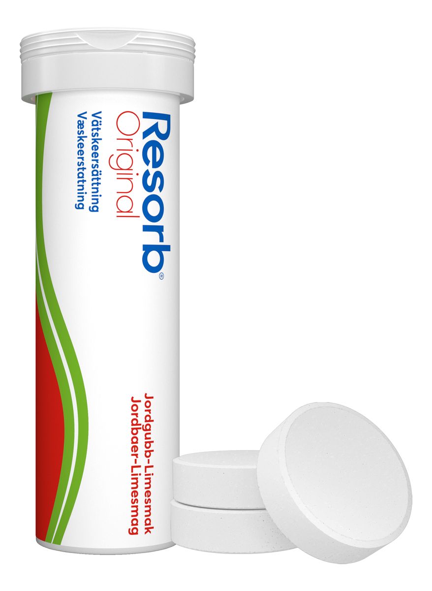 Køb Resorb Original Jordbær-Lime - 2 x 10 brusetabl. | Med24.dk