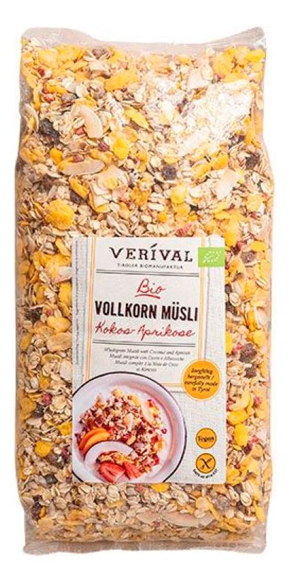 Køb Verival Müsli Kokos/Abrikos - 1400 g. billigt hos Med24.dk