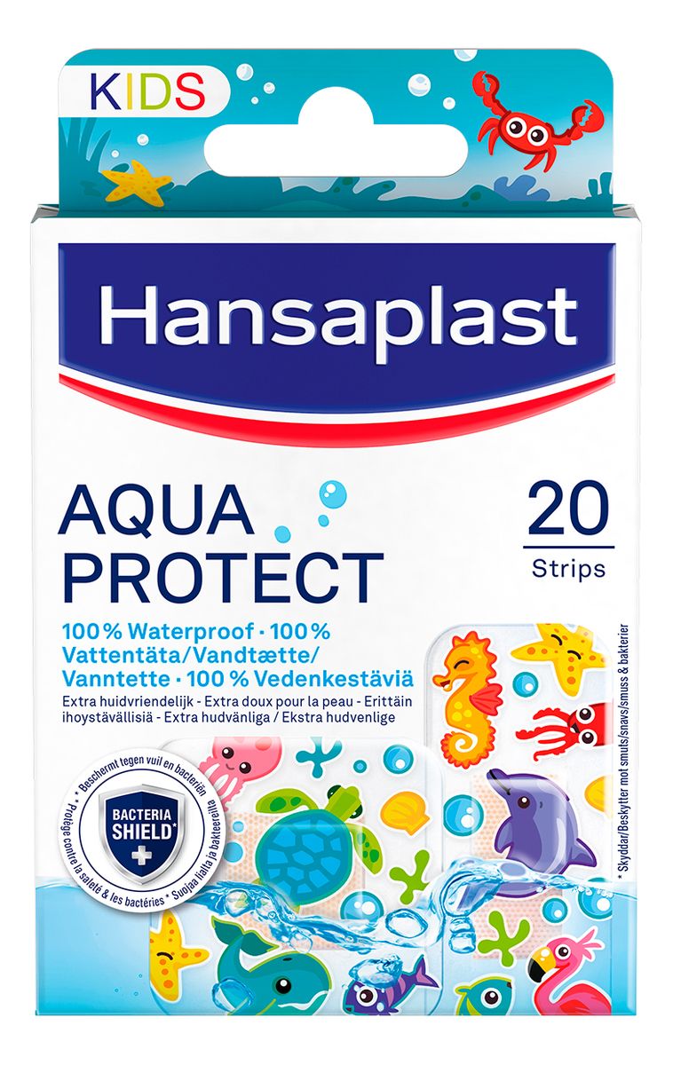 Køb Hansaplast Aqua Protect Kids plaster - 20 stk. hos Med24.dk
