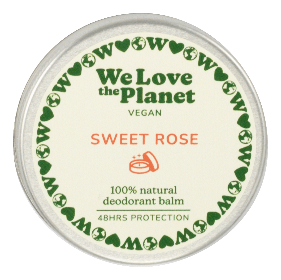 Køb We Love The Planet Sweet Rose Deocreme - 35 g. hos Med24.dk