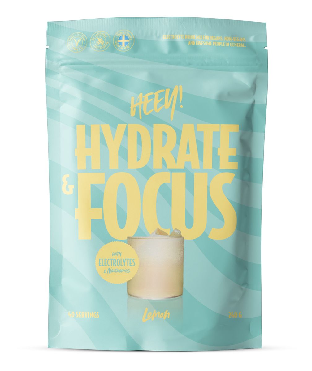 Køb Heey! Hydrate & Focus Electrolytes - Lemon - 240 g. | Med24.dk