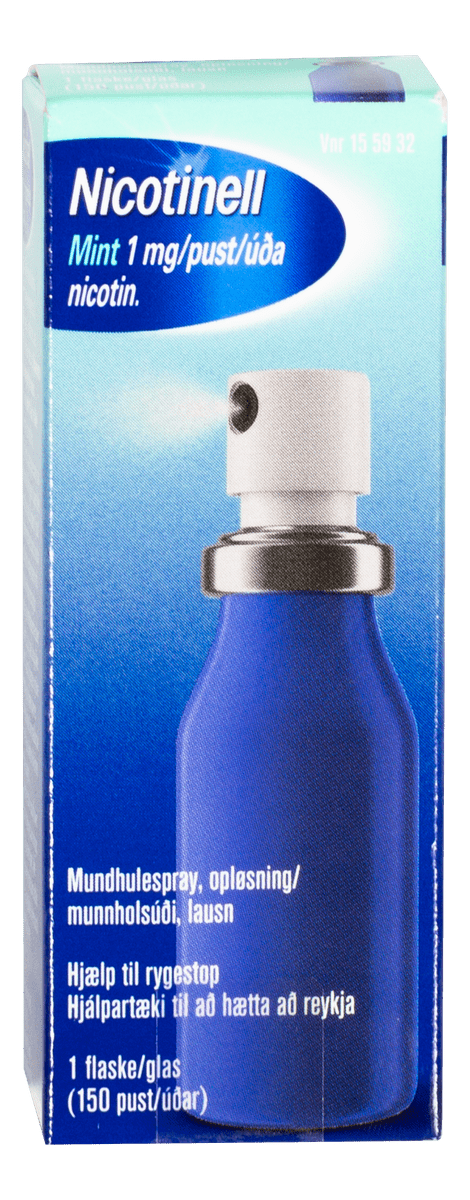 Køb Nicotinell Mint 1 mg/pust nikotinspray billigt hos Med24.dk